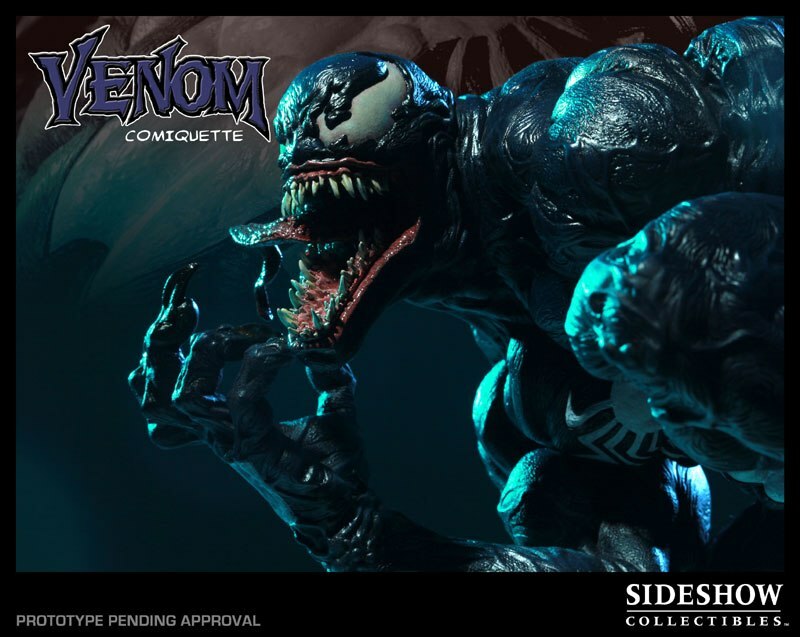 SIDESHOW VENOM Comiquette Statue Symbiote Ariel Olivetti Spider-Man ...