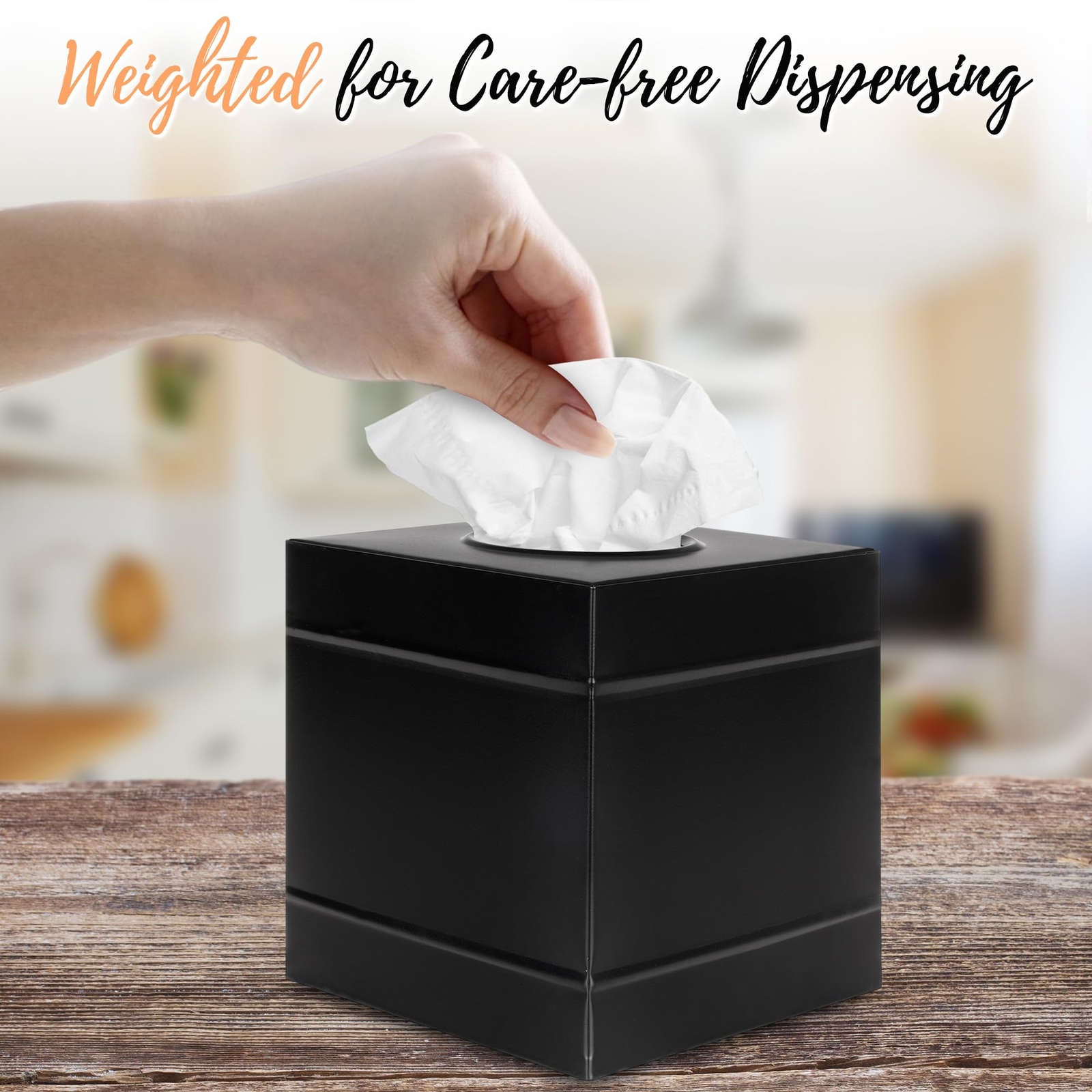 Farmhouse Black Metal Tissue Box Cover “ Industrial Galvanized Metal ...