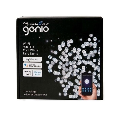 Mirabella Christmas Genio Wi-Fi 500 LED Fairy Lights - Cool White / Low ...