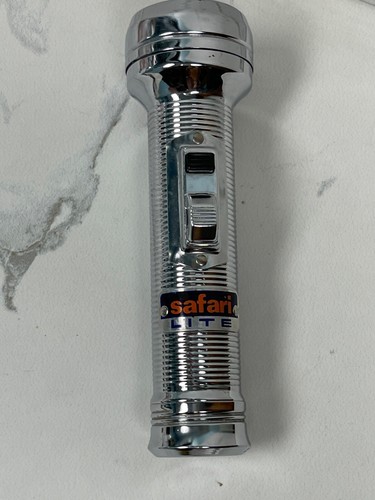 Vintage Metal 6" SAFARI LITE Flashlight Burgess USA WORKS | eBay