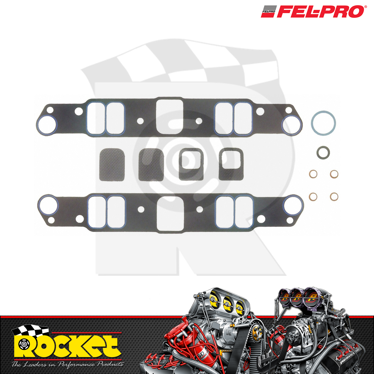 Fel-Pro Printoseal Intake Manifold Gaskets Fits Pontiac 326-455 ...