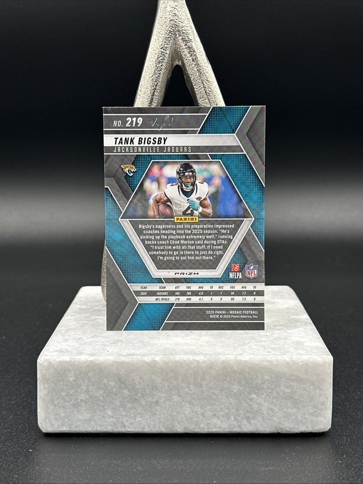 2025 Panini Mosaic Tank Bigsby Mosaic No Huddle Black 1 Of 1 ...