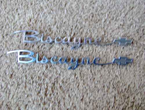 1963 63 Chevy BISCAYNE rear quarter emblems 4886814 | eBay