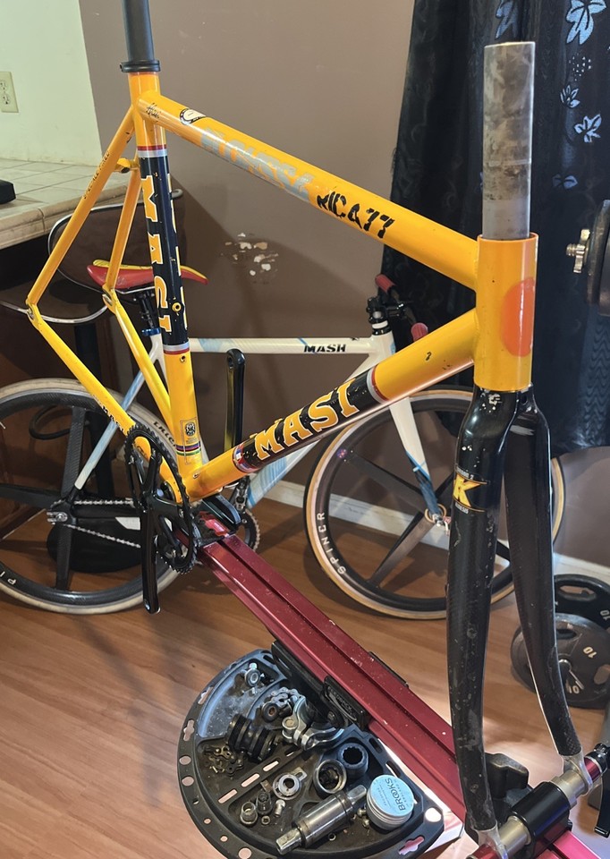 Masi Speciale Fixed Gear 52 cm Taxi Yellow Carbon Forks & Extras Hybrid | eBay