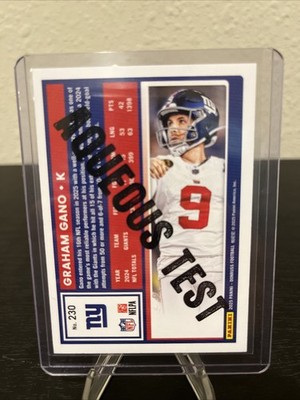 Graham Gano 2025 Donruss Aqueous Test 230 | eBay