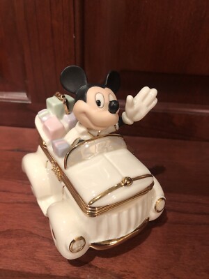 Lenox Disney Mickey Mouse Special Delivery Car Treasure Box New In Box ...
