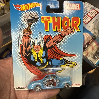 Hot Wheels Marvel Thor '40 Ford Coupe Real Riders 1:64 Diecast ...
