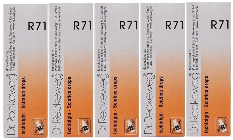 Pack of 5 Dr. Reckeweg R71 Sciatica Drops Sciatica (22ml) Drop Free ...