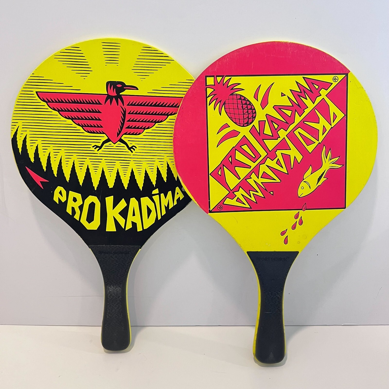 Sport Design Pro Kadima Paddle Pair of 2 Paddles Paddleball Beach Set ...