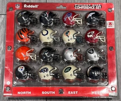 Riddell Pocket Pro football helmet set AFC Conference TRADITIONAL no "R ...
