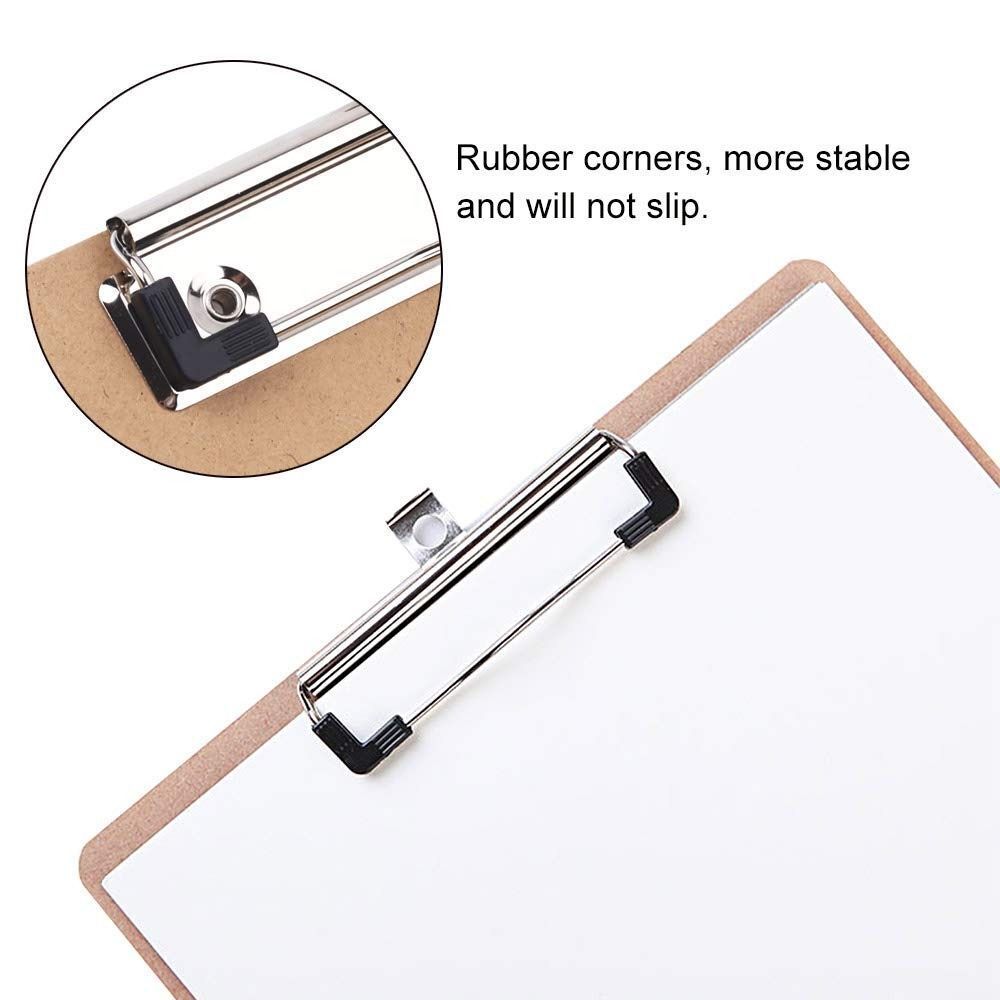 10 Pack Rubber Grip Mountable Clipboard Clips Metal Clipboard Clips ...