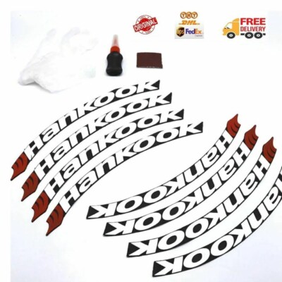 Permanent Tire Lettering stickers Hankook 1,25 ' 15'16'17'18'19'20 (9 ...