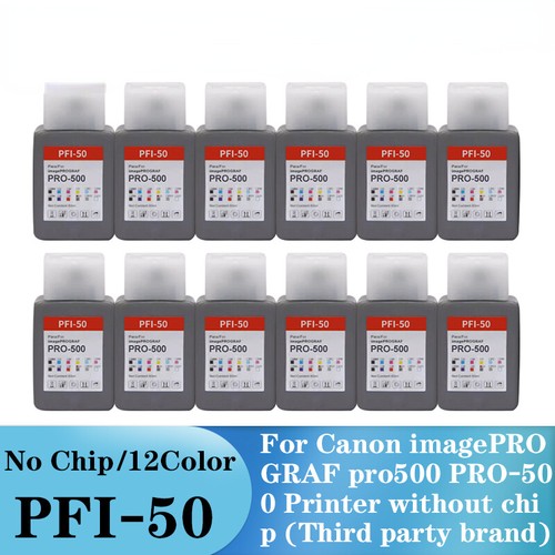 New PFI-50 Ink Cartridge Compatible For Canon PRO-500 Printer 12color ...