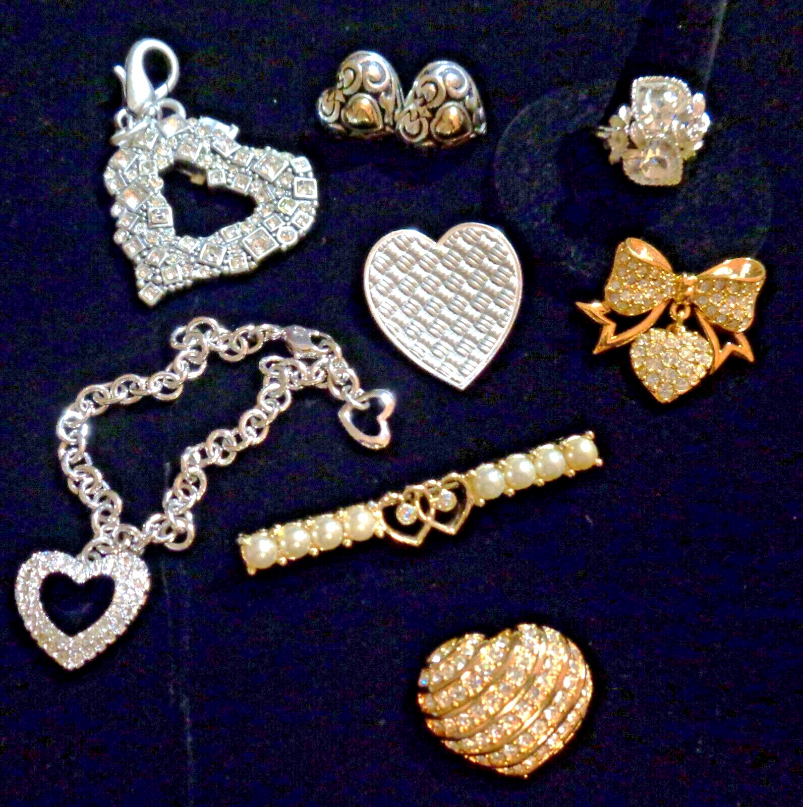 Vintage & Mod ALL DESIGNER HEART SHAPE Mixed Jewelry … - Gem