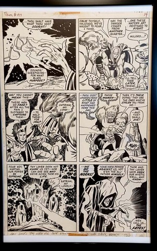 Mighty Thor #197 pg. 10 by John Buscema 11x17 FRAMED Original Art Print ...