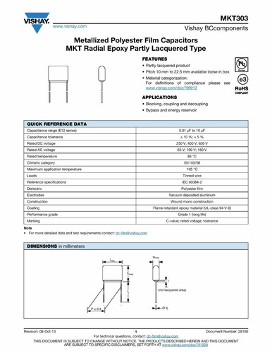 20x 0.22uF 630V Film Cap by Vishay BC Components . 0.22u 220n 220nF | eBay