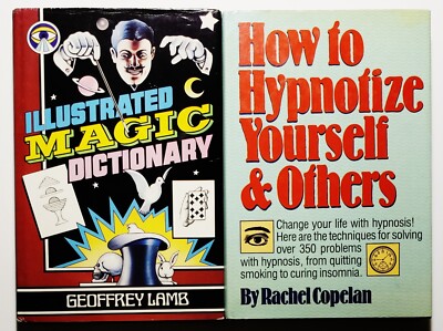 Illustrated Magic Dictionary & How to Hypnotize Lot of 2 Vintage 70s ...