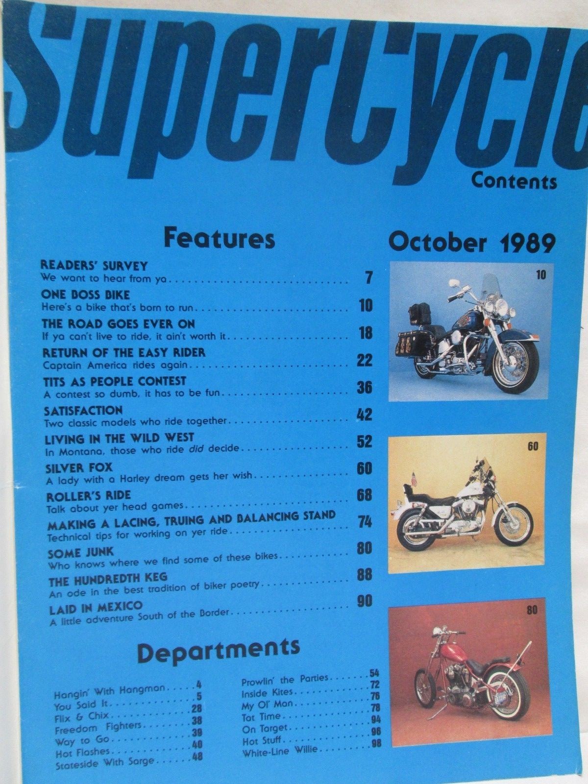 Super Cycle Magazine October 1989 Motorcycle Harley Davidson | eBay