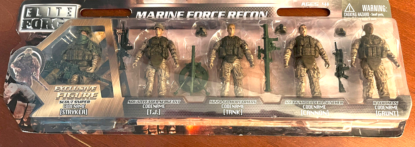 BBi Elite Force Marine Force Recon Action figure set, 1/18 (3.75) scale ...