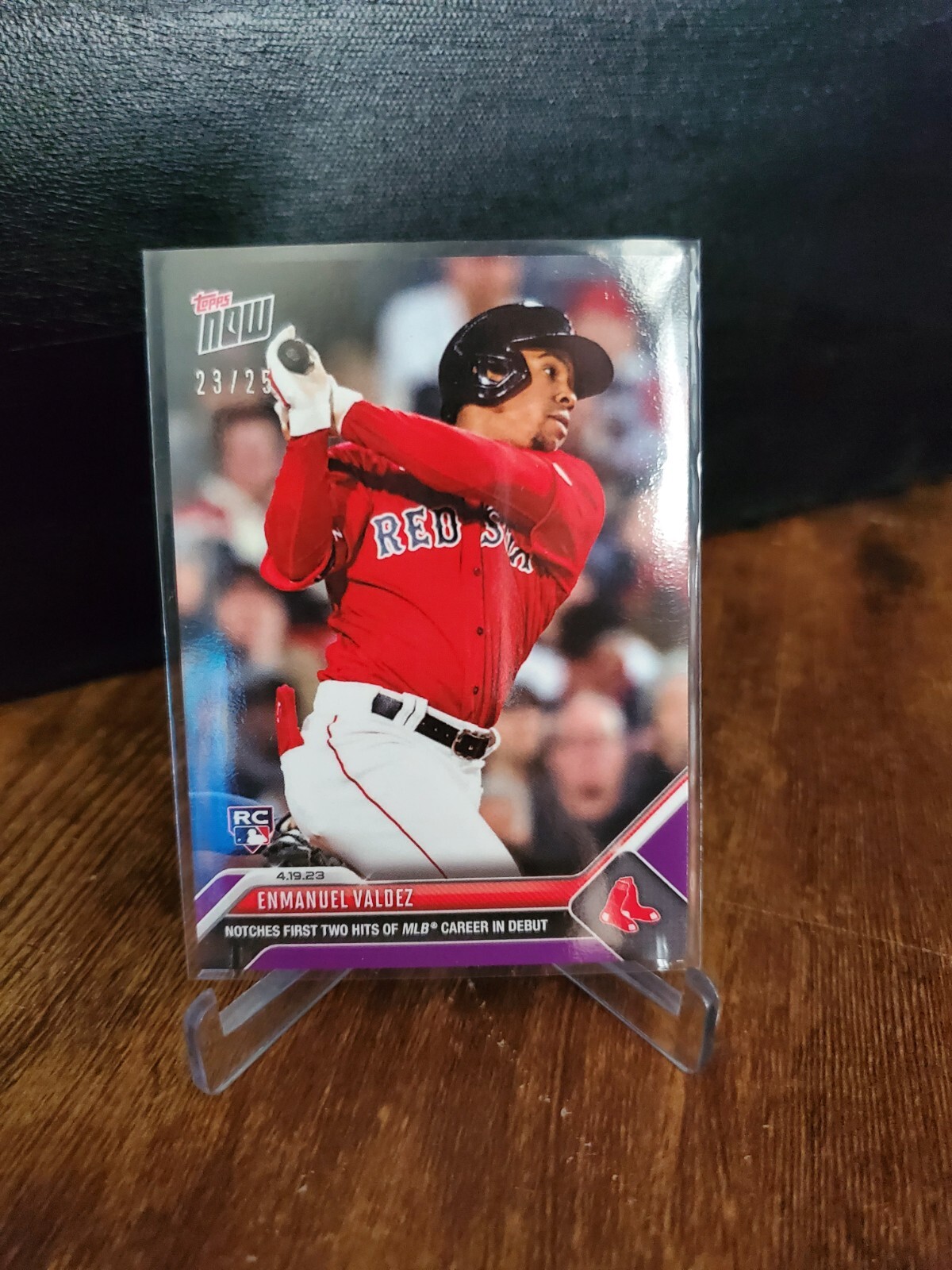 2023 TOPPS NOW EMMANUEL VALDEZ NOTCHES FIRST 2 HITS ROOKIE CARD PURPLE ...