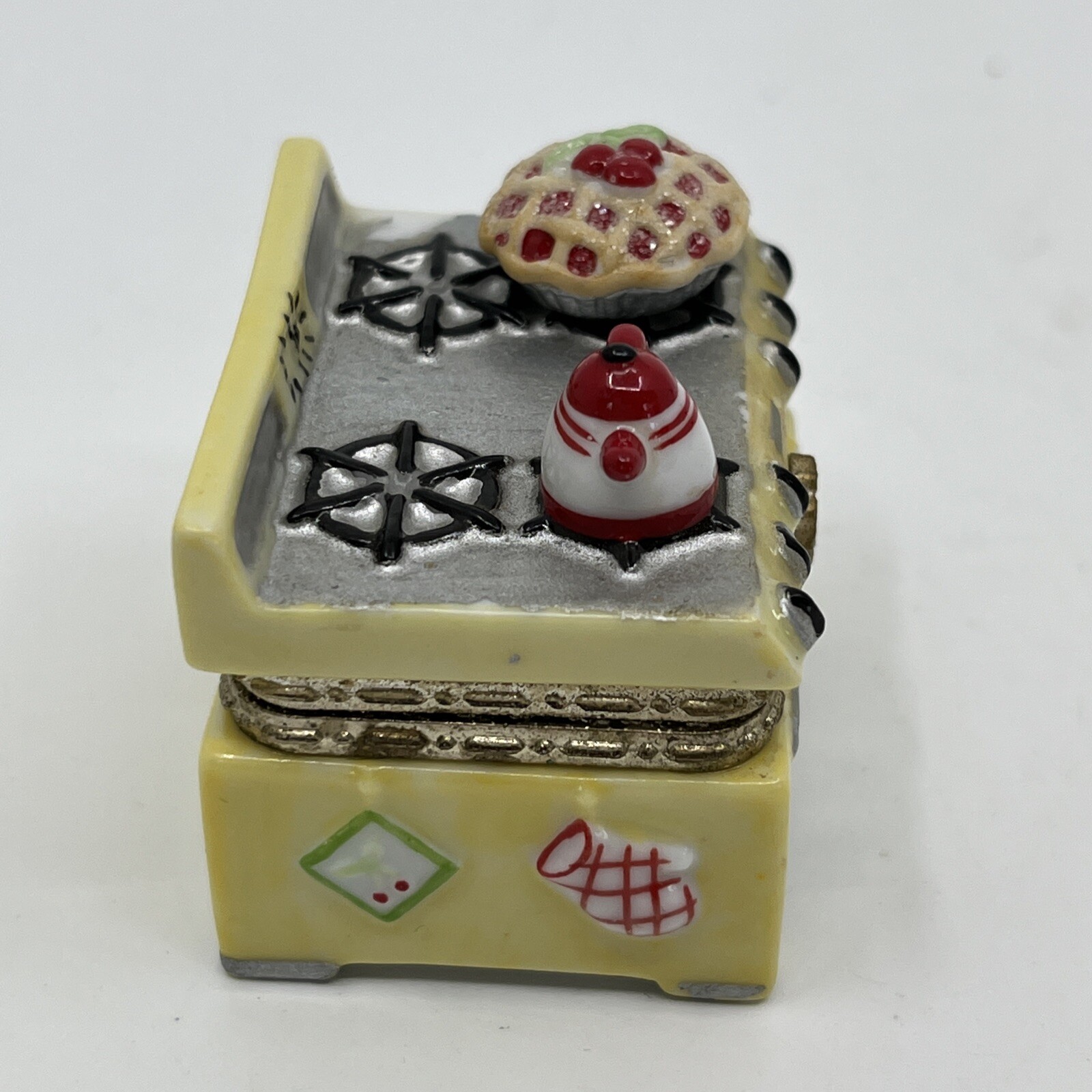 Cooking Club Of America Stove Oven Porcelain Trinket Box w/ Pie | eBay