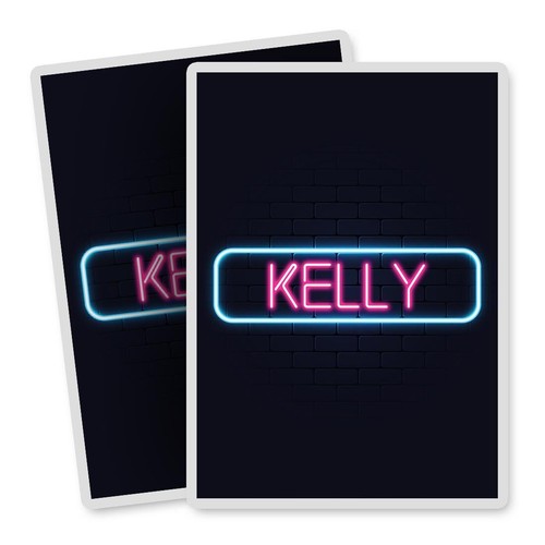 2x Vertical Vinyl Stickers Neon Sign Design Kelly Name #353158 | eBay UK