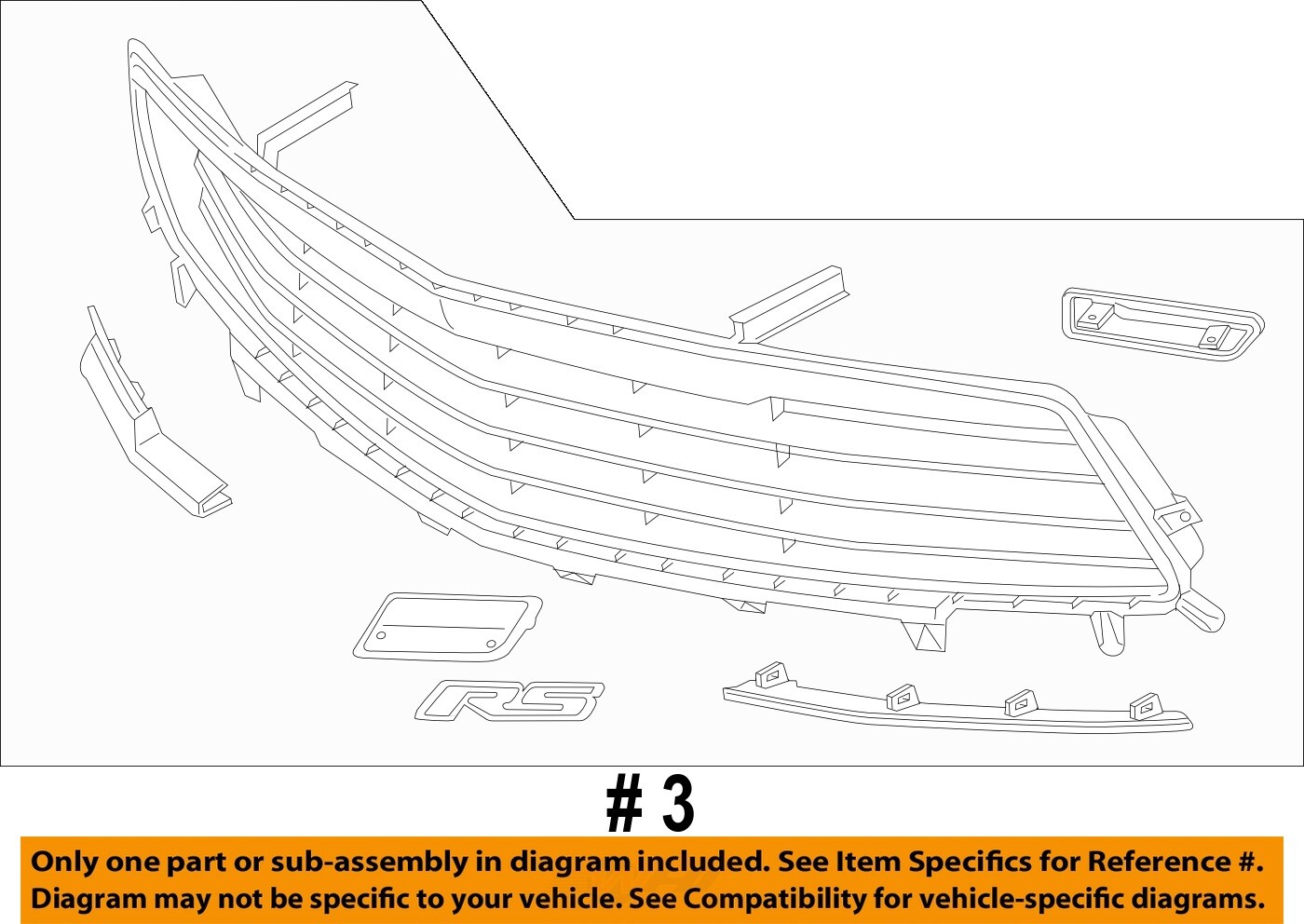 Chevrolet GM OEM 16-18 Camaro Front Bumper-Lower Bottom Grille Grill ...