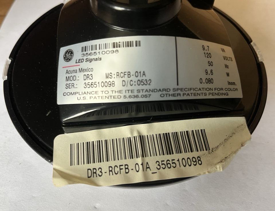 GE DR3-RCFB-01A 120V TRAFFIC SIGNAL RED HEAD LED MODULE FOR 3M AND ...