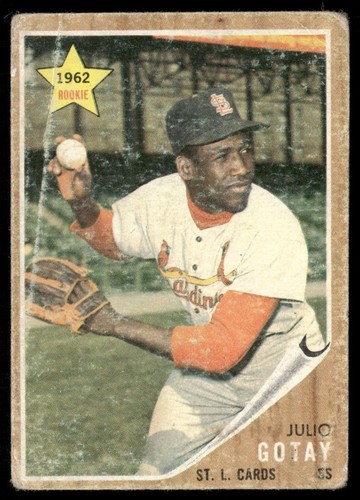 Julio Gotay 1962 Topps #489 RC St. Louis Cardinals Low Grade | eBay