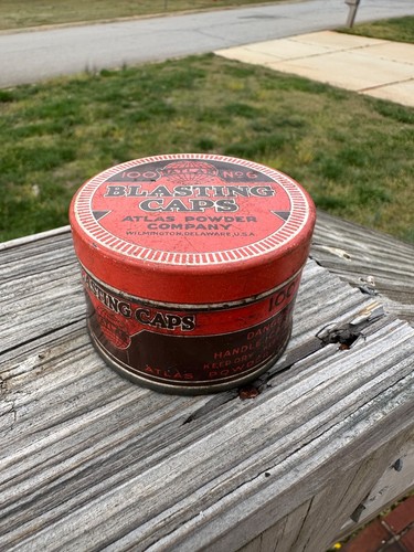 Atlas Powder Company No. 6 Antique Mining Miners Blasting Cap Tin | eBay