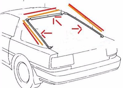 1986-1992 Toyota Supra MKiii MK3 Rear Window Trim Moulding | 3 Piece ...