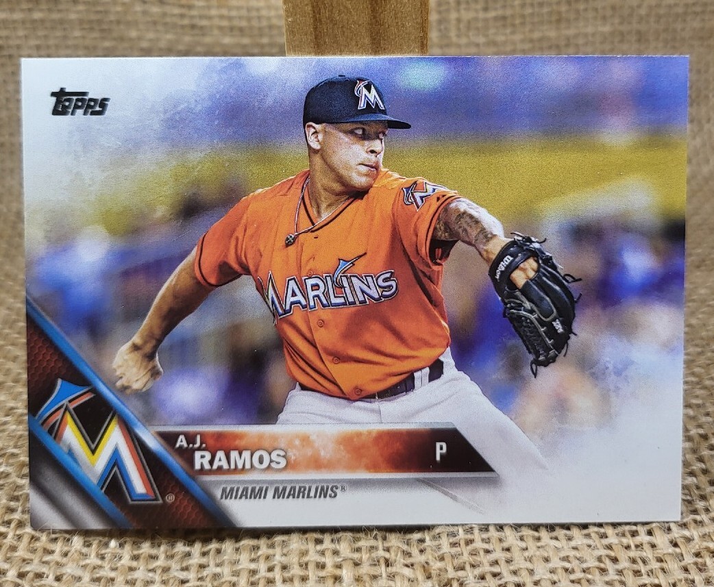 2016 Topps Series 1 AJ Ramos Baseball Card #42 Marlins FREE S&H A8 | eBay