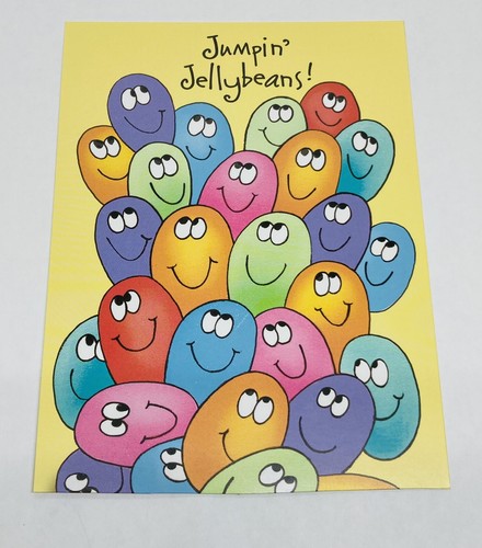 VTG Tender Thoughts Happy Easter Card “It’s Easter Enjoy” Jumping Jelly ...