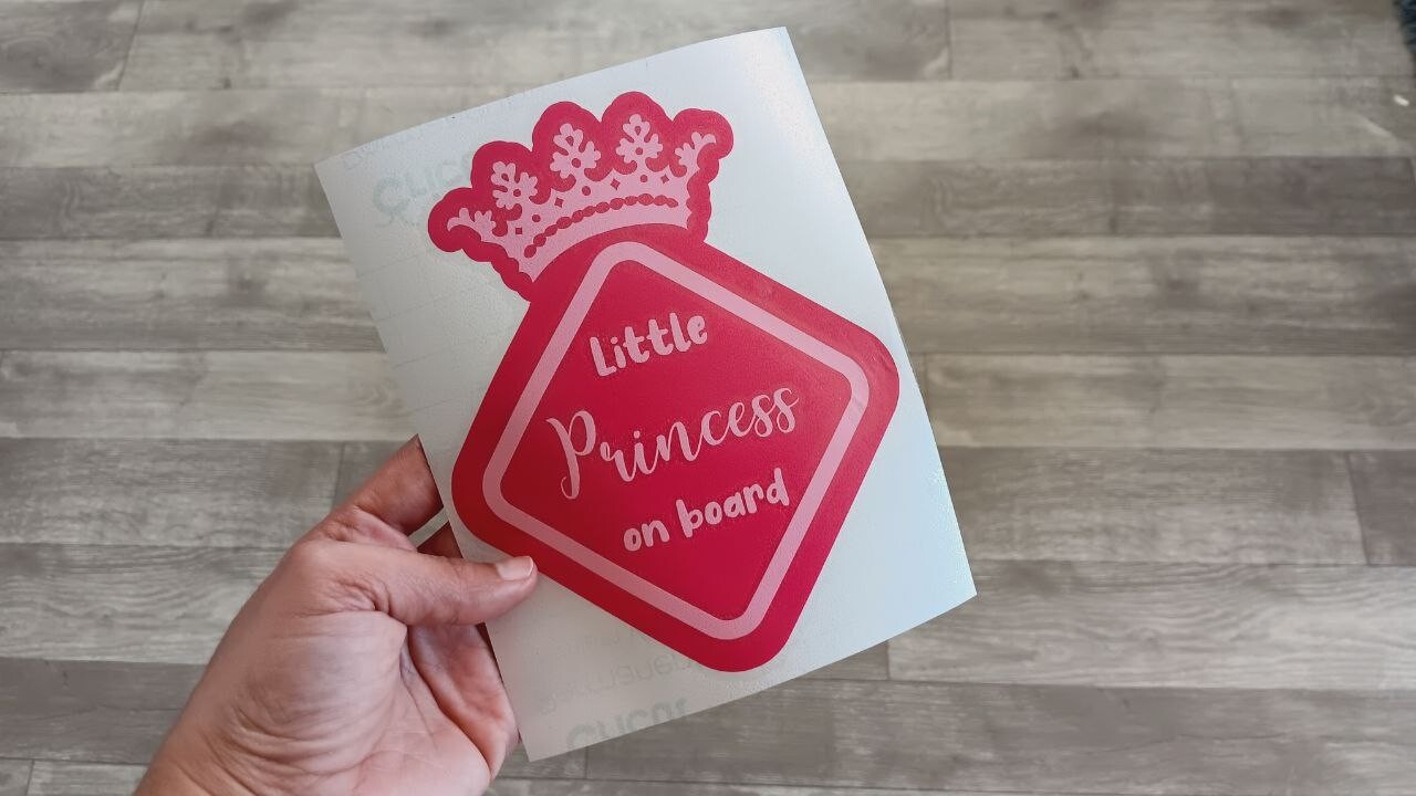 LITTLE PRINCESS ON BOARD Die Cut Sticker Vinyl Decal Cup Car Windows ...