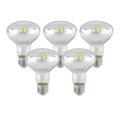 5x R80 E27 8W 6000K Daylight 720Lm Reflector LED Filament Bulb Lamp ES ...