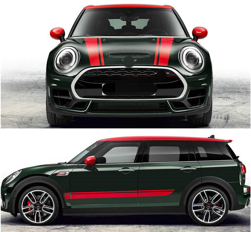 Racing Stripe Hood Car Sticker Side Door Decal For MINI Clubman F54 ...