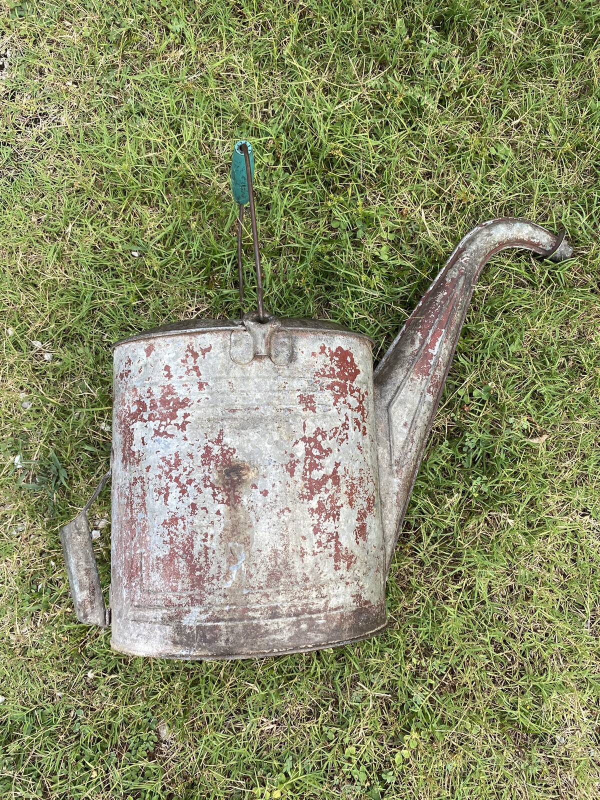 ANTIQUE NICE GREAT PATINA GALVANIZED GAS SERVICE STATION RADIATOR WATER ...