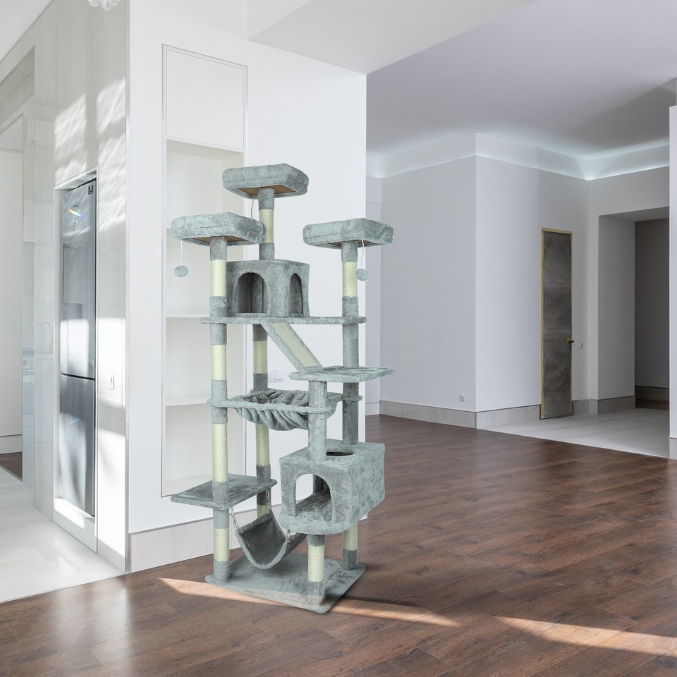 73 Inches XXL Cat Tree Multi-Level Cat Tower Condo Furniture for Large ...