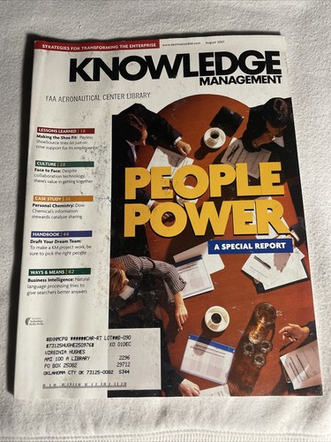 2001 August Knowledge Management Magazine, People Power! (MH435) | eBay