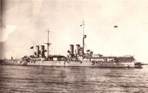 World War I Italian Battlecruiser Brindisi Navy Ship Vessel Real Photo ...