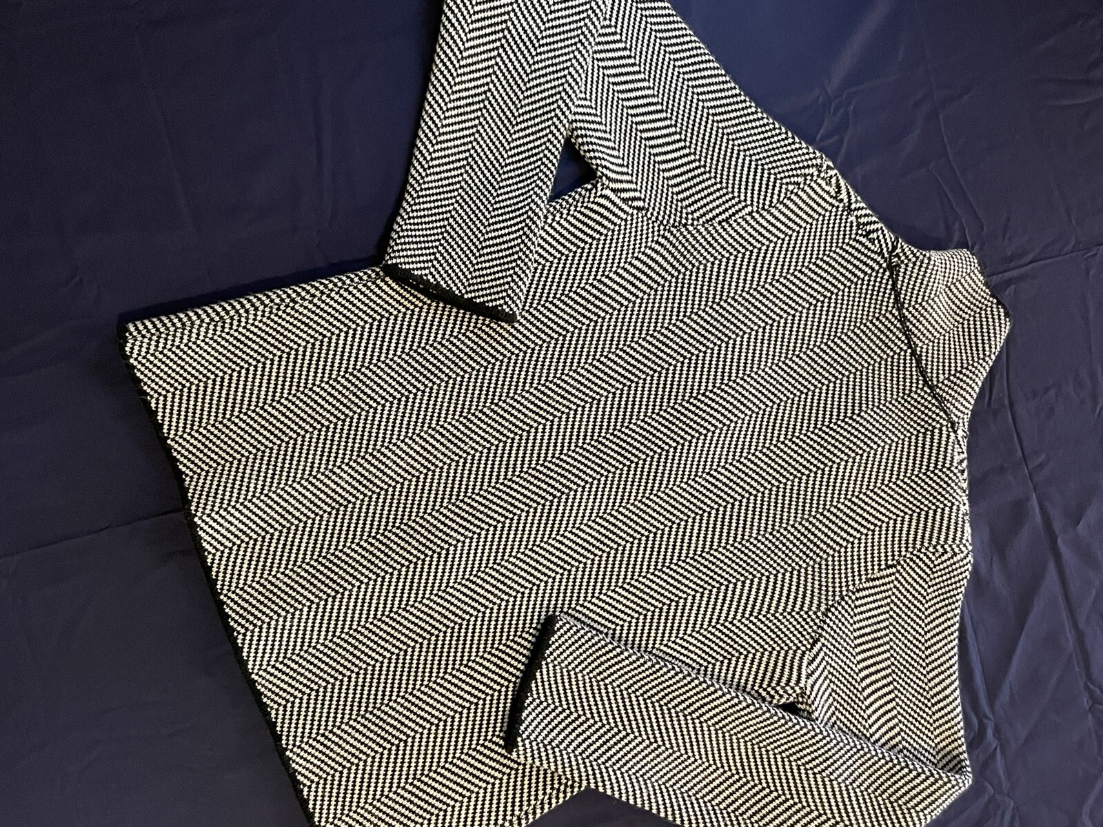 Gio & Gio Made In Italy Wool Blend Black White Cardigan Sweater Small ...