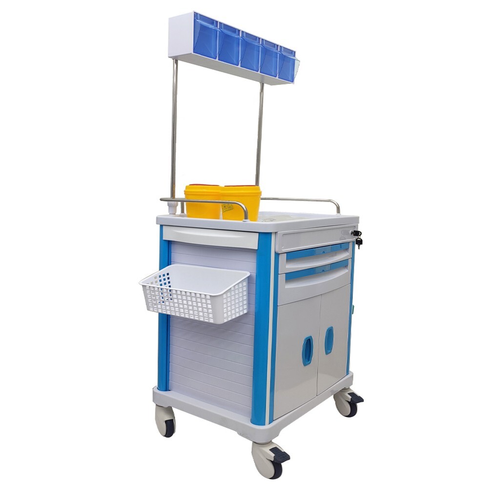 Mobile Medication Cart Medication Anesthesia Trolley Emergency Crash ...