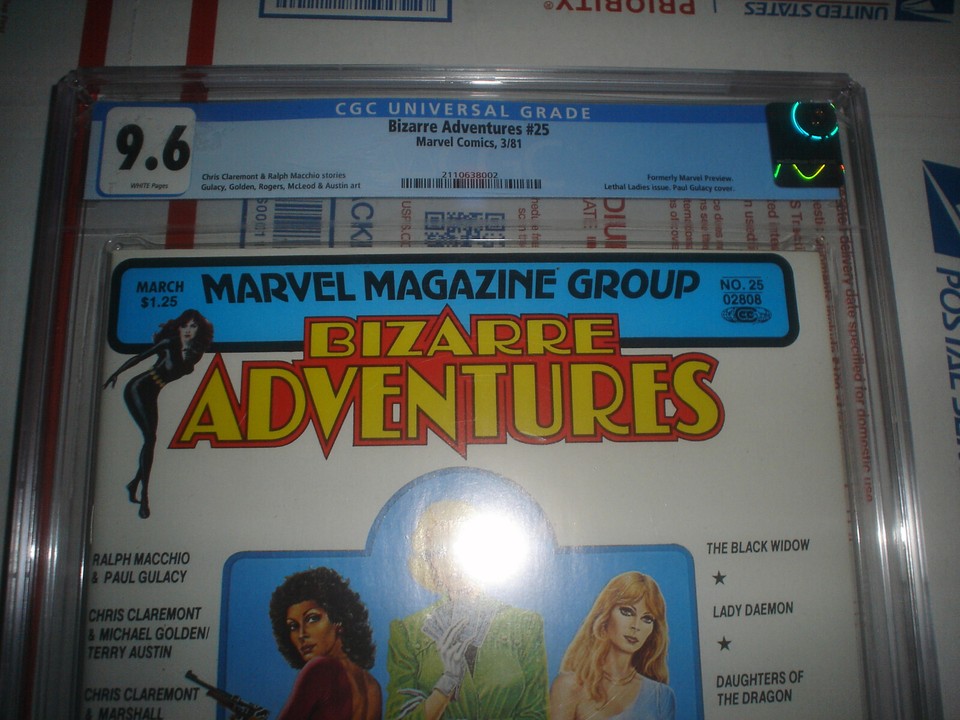 BIZARRE ADVENTURES #25 CGC 9.6 BLACK WIDOW MISTY KNIGHT COLLEEN WING ...
