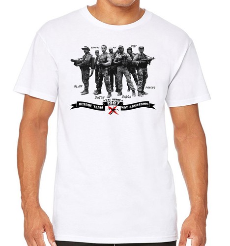 T-Shirt Blanc Predator 1987 - Rescue Team Not Assassins | eBay