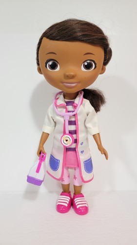 DISNEY DOC MCSTUFFINS 14" Inch DOLL WITH Stethoscope Case Removable ...
