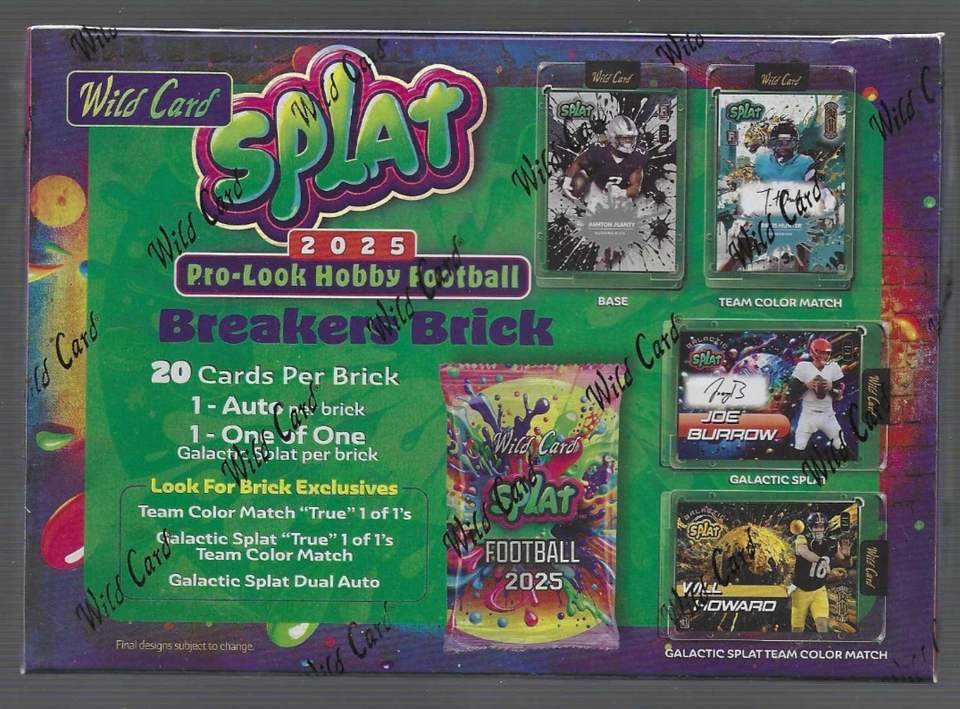 2025 WILD CARD SPLAT BREAKERS BRICK FOOTBALL FACTORY SEALED HOBBY BOX ...