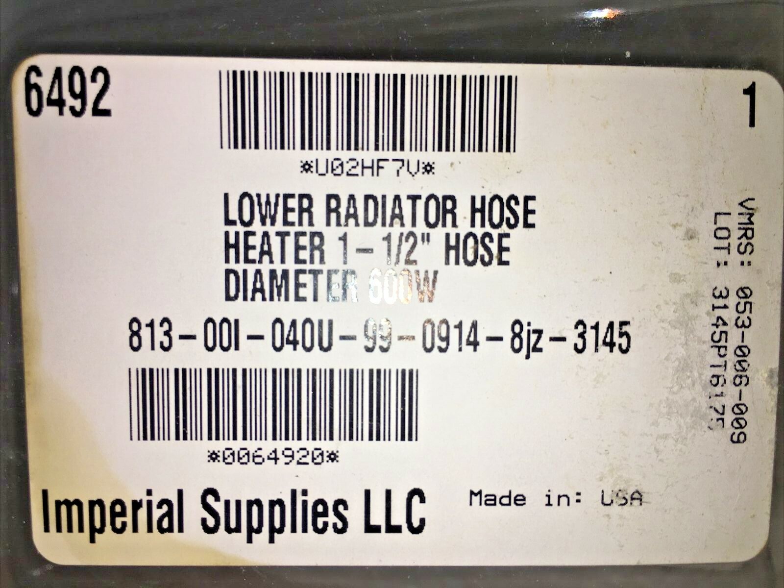 Kat's 16600 Lower Radiator Heater Hose Thermostatically Controlled for ...