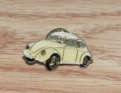 Vintage White Enamel Volks Wagon Bug Style Car Collectible Lapel Pin | eBay