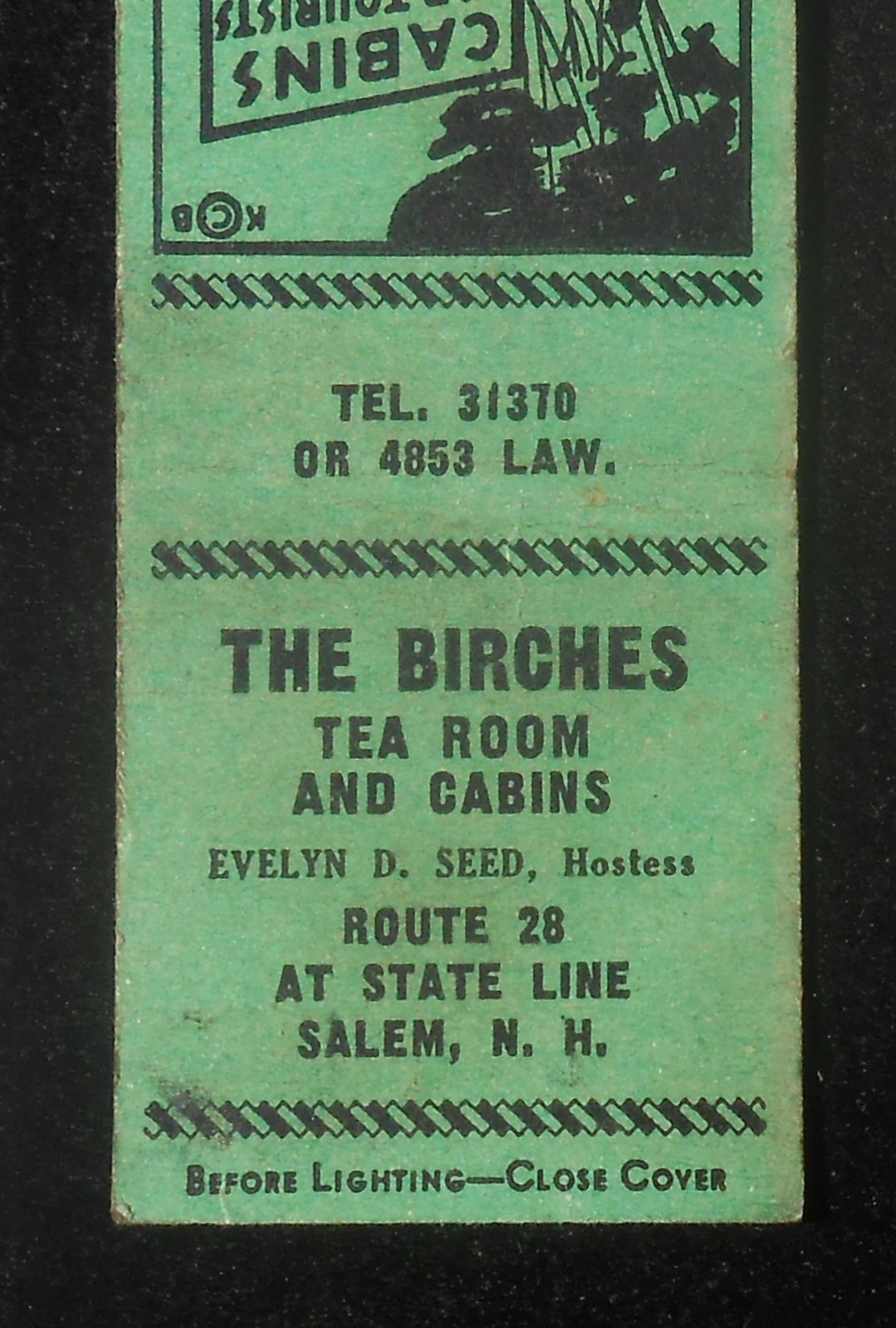 1930s The Birches Tea Room and Cabins Evelyn D. Seed Hostess Route 28 ...