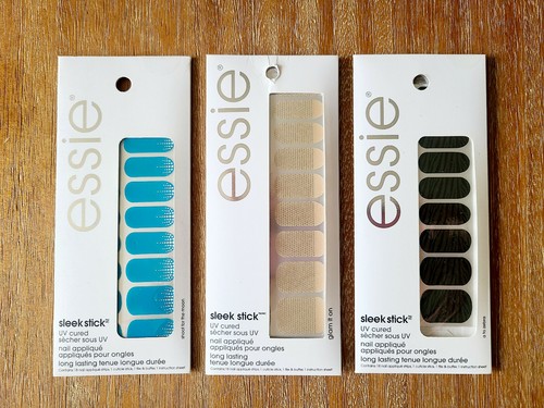 LOT 3x Essie Sleek Stick Nail Stickers Applique Strips | eBay
